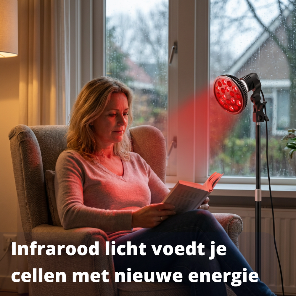 Infrarood Lamp - 850 & 660 NM Roodlicht Therapie - Met Standaard
